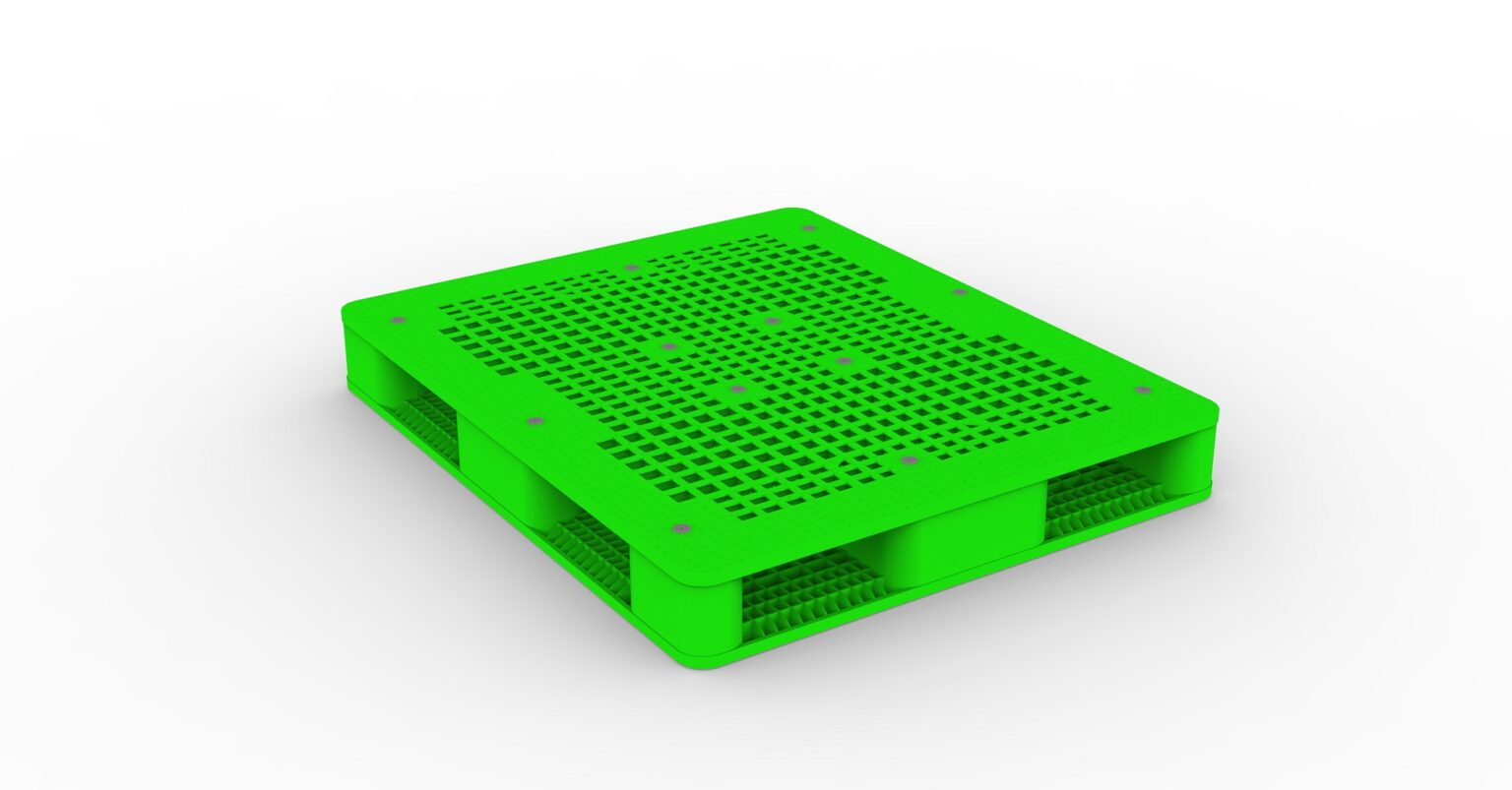 PLASTIC PALLET REVERSIBLE ST-07 | 1200x1000x140MM - PALLETCO LLC